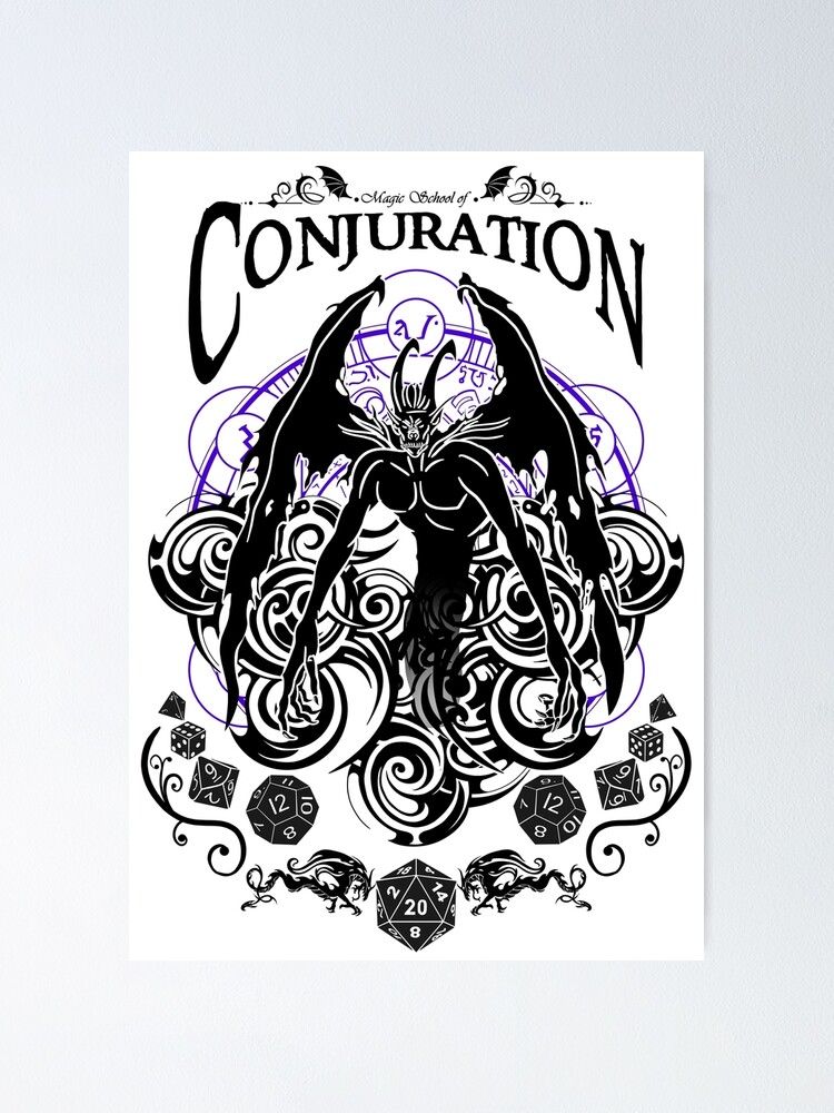 "Conjuration - RPG Magic School Series : Black" Poster by Milmino ...