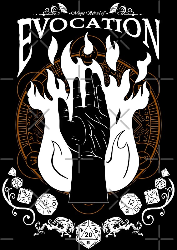 "Evocation - RPG Magic School Series : White" by Milmino | Redbubble
