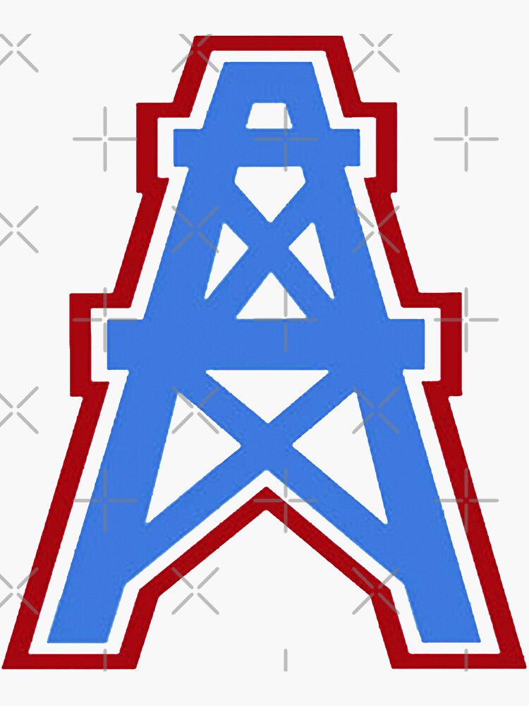 "Retro Houston Oilers" Sticker for Sale by Illustrared | Redbubble