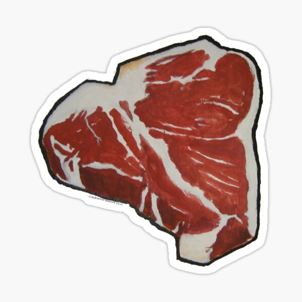 "STEAK!" Sticker for Sale by adrienne75 | Redbubble