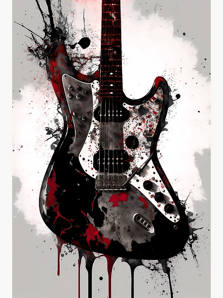 Red And Black Electric Guitar