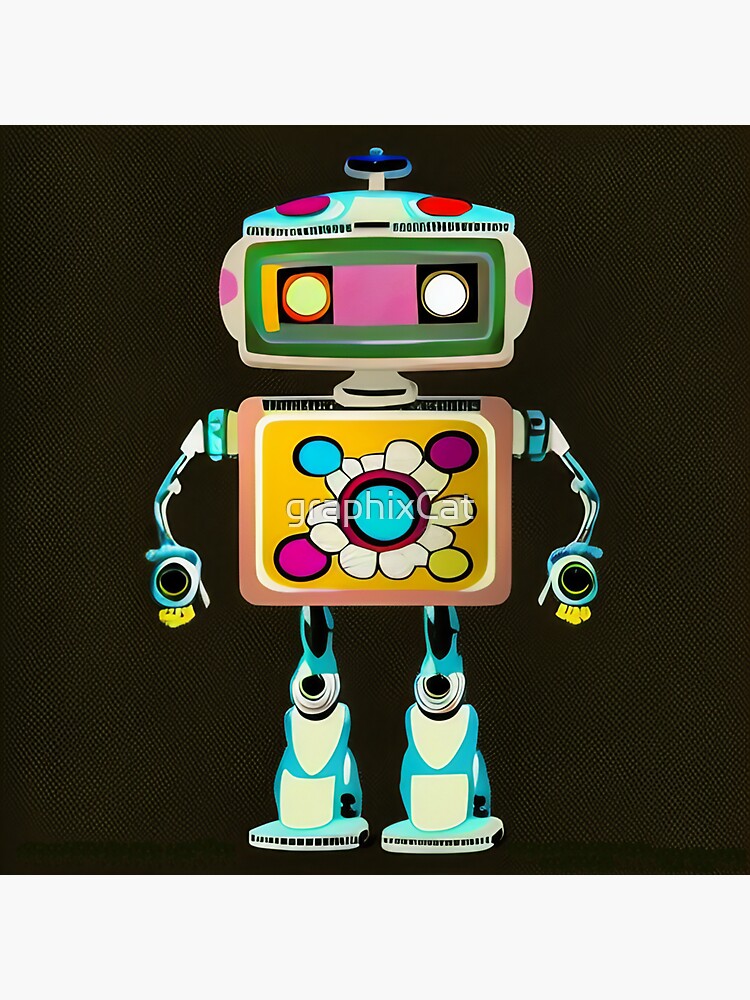 "Robot 22: Your Friend" Sticker for Sale by graphixCat | Redbubble