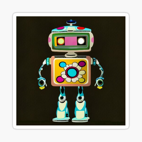 "Robot 22: Your Friend" Sticker for Sale by graphixCat | Redbubble