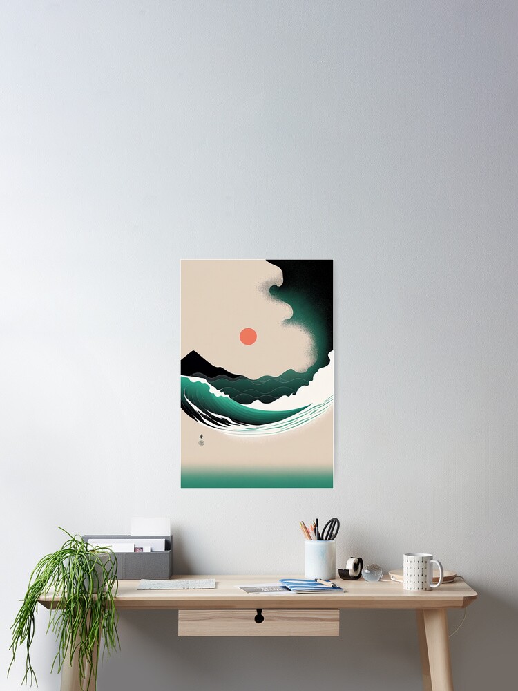"Japandi Wave: Minimalist Scandinavian and Japanese Art" Poster for Sale by Torii Studio | Redbubble
