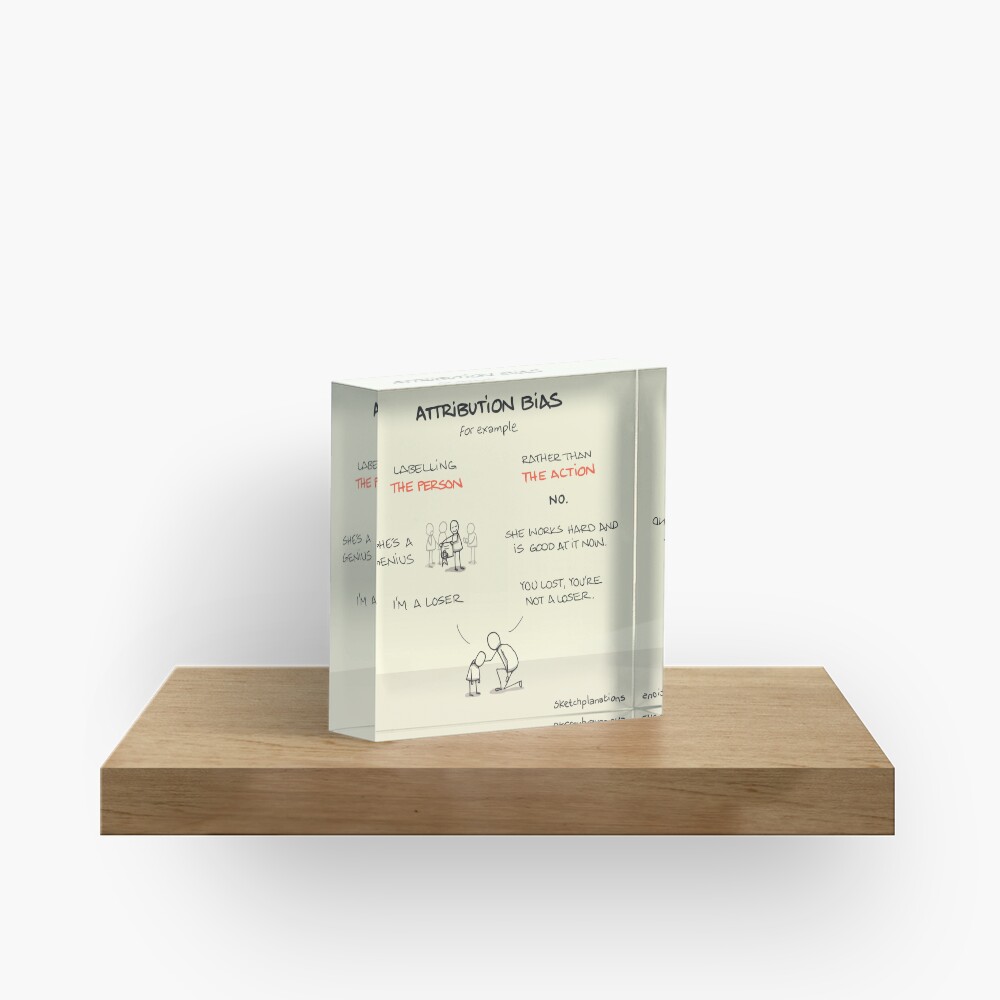 "Attribution bias" Sticker for Sale by sketchplanator | Redbubble