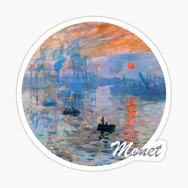 "Impression, Sunrise" Sticker for Sale by siren-of-melet | Redbubble