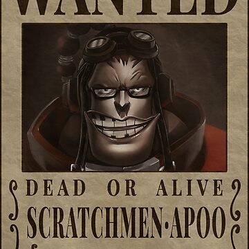 "One Piece Scratchmen Apoo Bounty and wanted poster" Poster for Sale by One Piece Bounty Poster ...