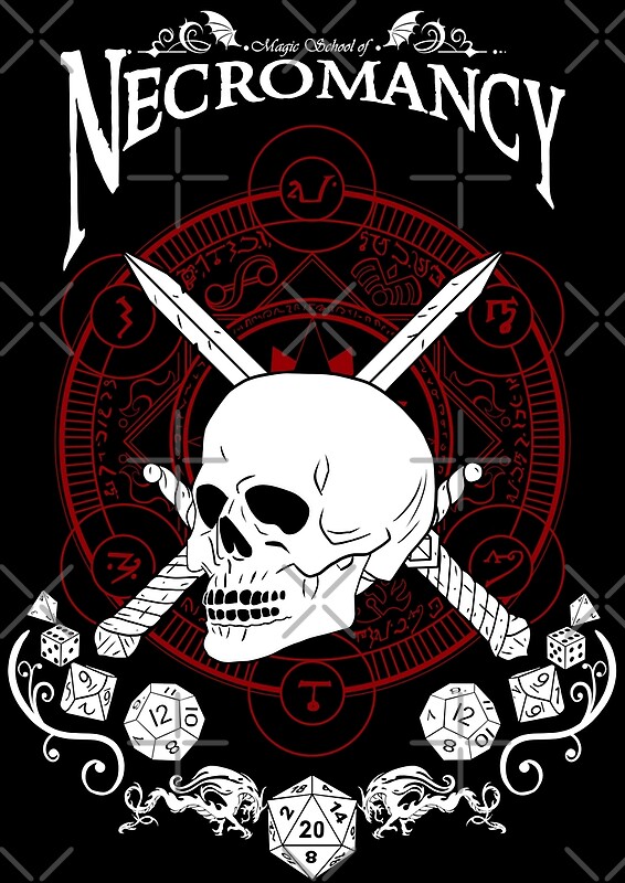 "Necromancy - RPG Magic School Series : White" by Milmino | Redbubble