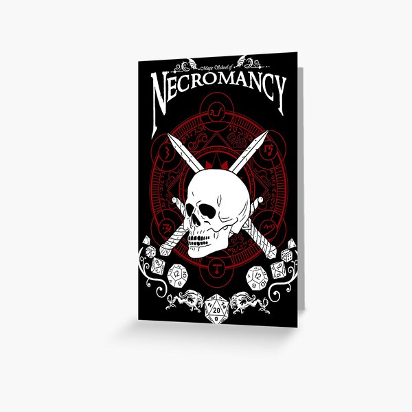 "Necromancy - RPG Magic School Series : White" Greeting Card by Milmino ...