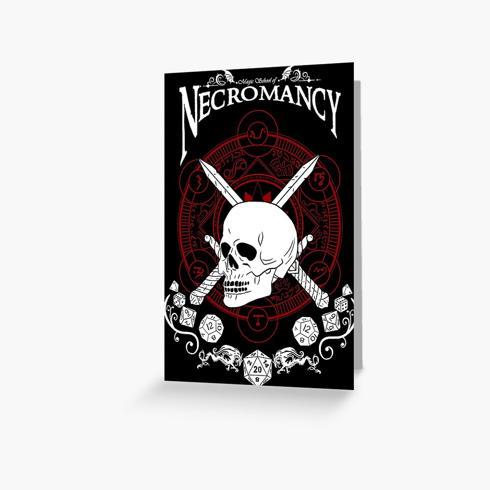 "Necromancy - RPG Magic School Series : White" Greeting Card by Milmino ...