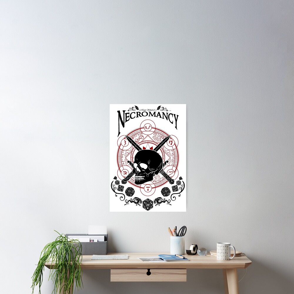 "Necromancy - RPG Magic School Series : Black" Poster for Sale by ...