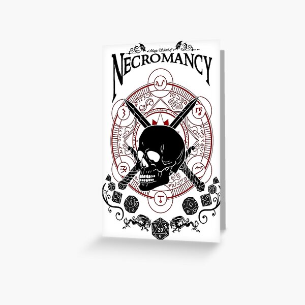 "Necromancy - RPG Magic School Series : Black" Greeting Card by Milmino ...