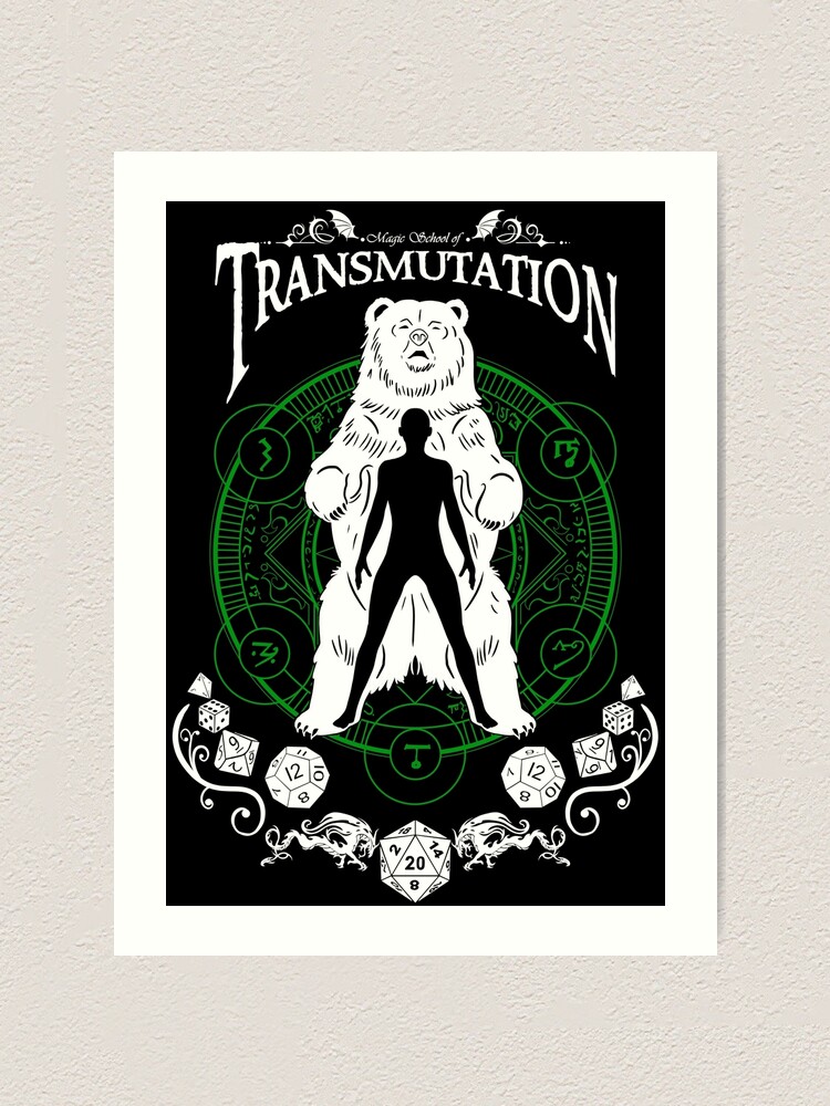 "Transmutation- RPG Magic School Series : White" Art Print for Sale by ...
