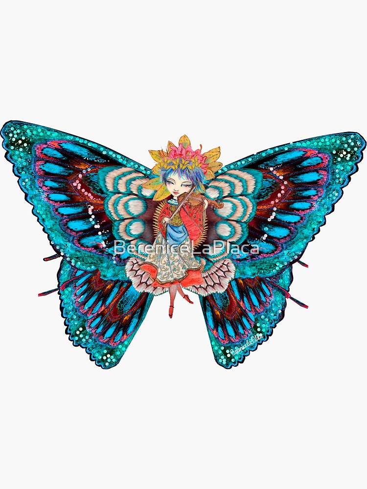 "Spring Strings Fairy" Sticker for Sale by BereniceLaPlaca | Redbubble