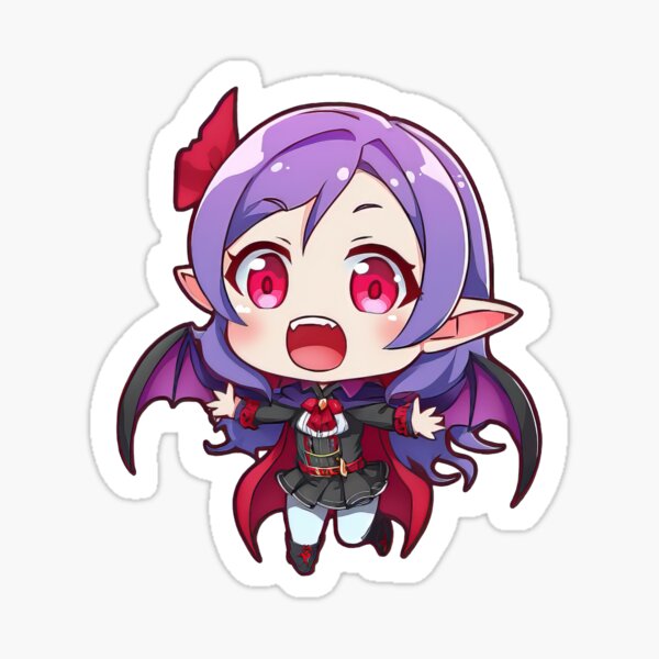 "Cute chibi vampire anime girl" Sticker for Sale by philitingar | Redbubble