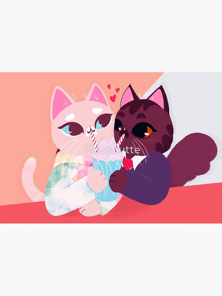 Heartstopper Darcy & Tara cat version Premium Matte Vertical Poster ...