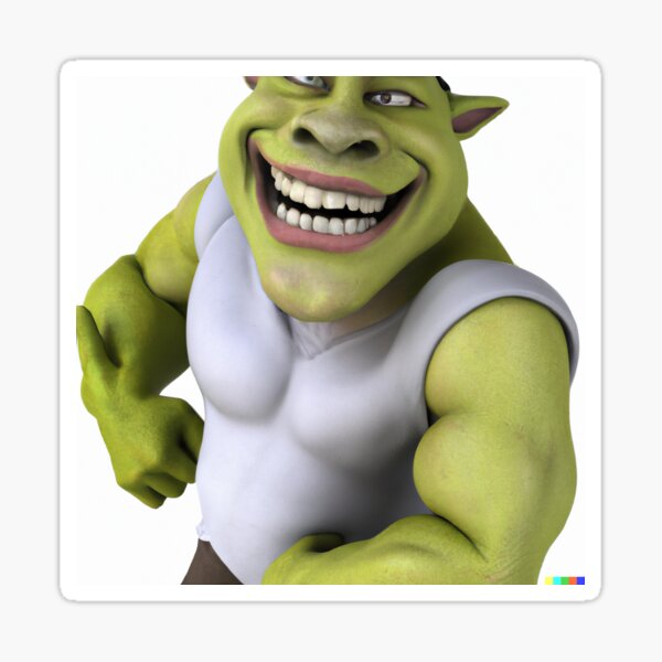 "cursed shreck" Sticker for Sale by ArtVaultDesigns | Redbubble