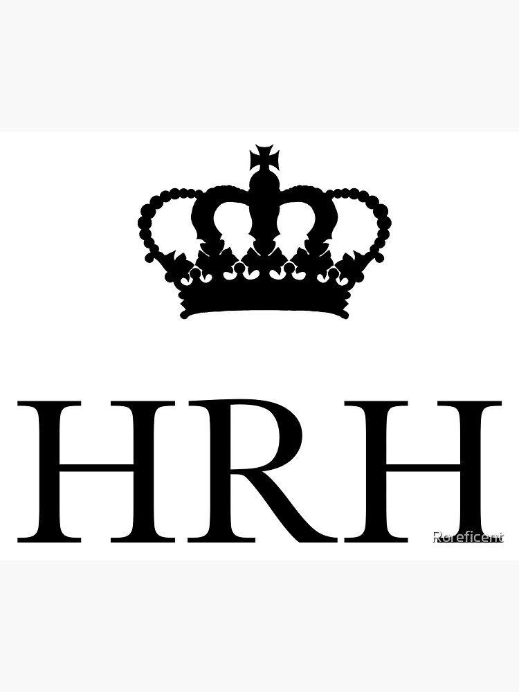 "HRH" Sticker for Sale by Roreficent | Redbubble
