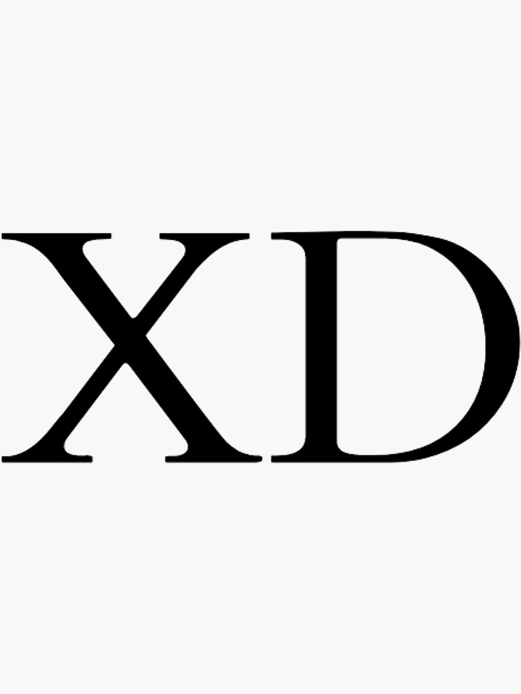 "XD" Sticker for Sale by zaza1120060110 | Redbubble