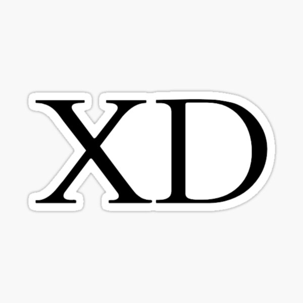 "XD" Sticker for Sale by zaza1120060110 | Redbubble