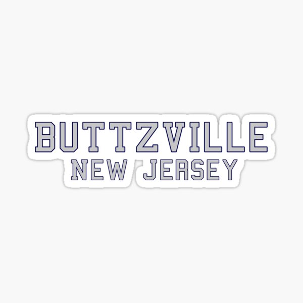 " buttzville, NJ" Sticker for Sale by GlaserJack | Redbubble