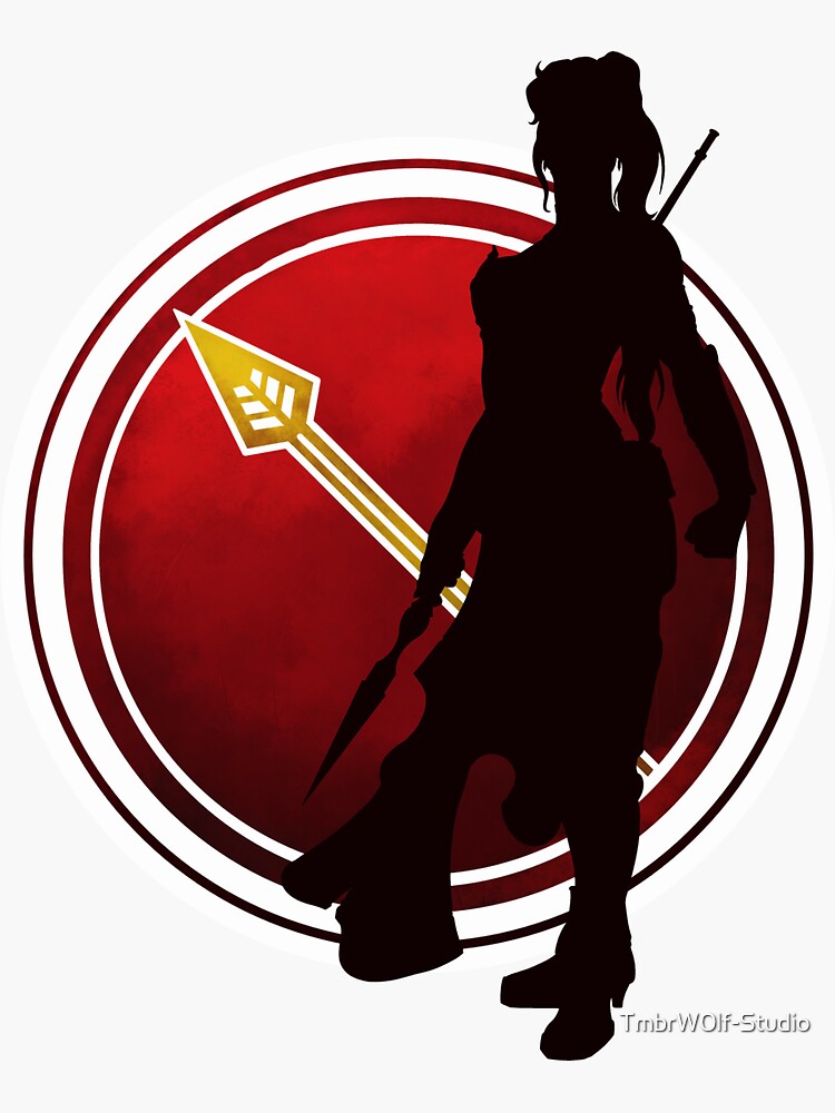 "Pyrrha Silhouette - Black Variation" Sticker for Sale by TmbrW0lf ...