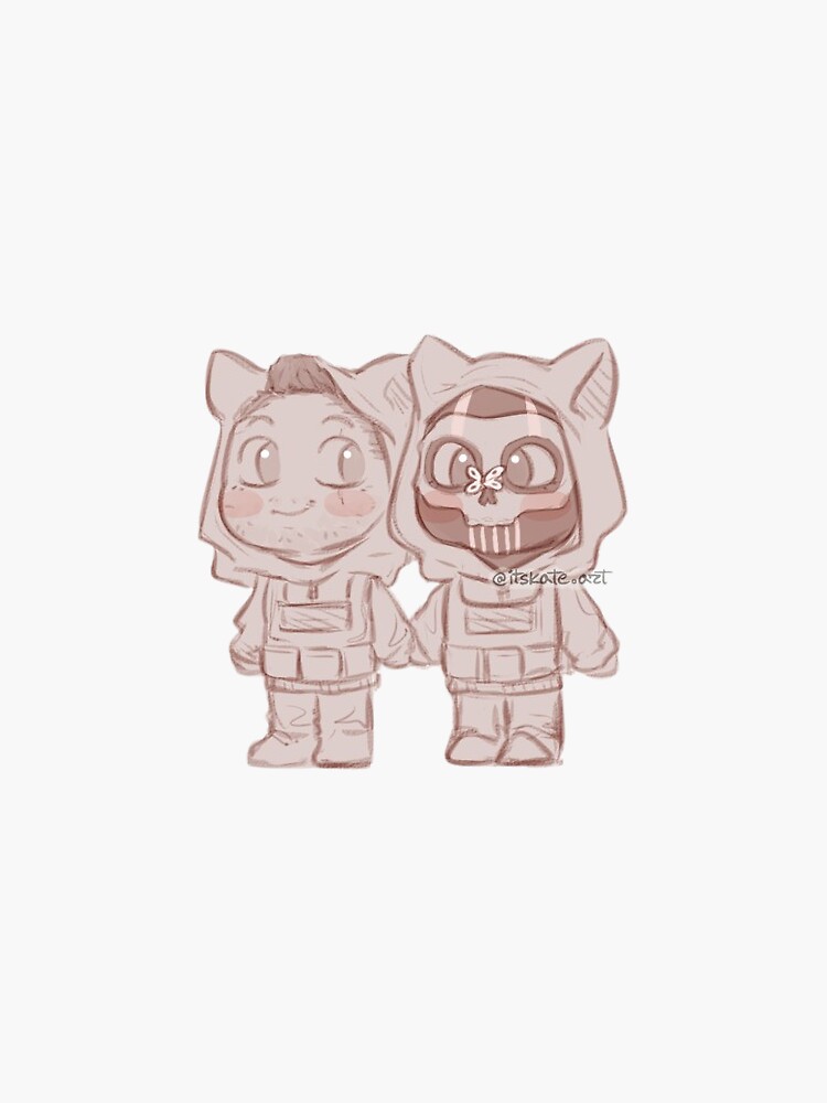 "chibi GhostSoap 4/8" Sticker for Sale by itskaaate | Redbubble