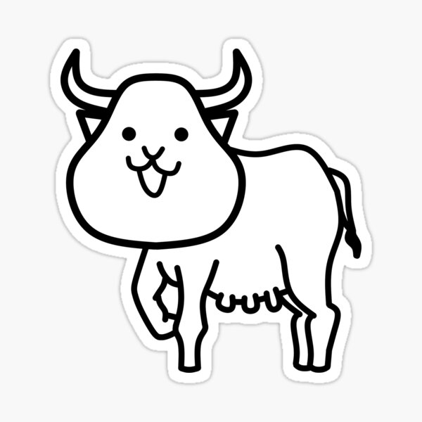 "Cow Cat" Sticker for Sale by CawnishGameHen | Redbubble
