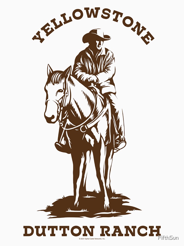 YStone Brown Vintage Dutton Ranch Cowboy Logo | Essential T-Shirt sold ...