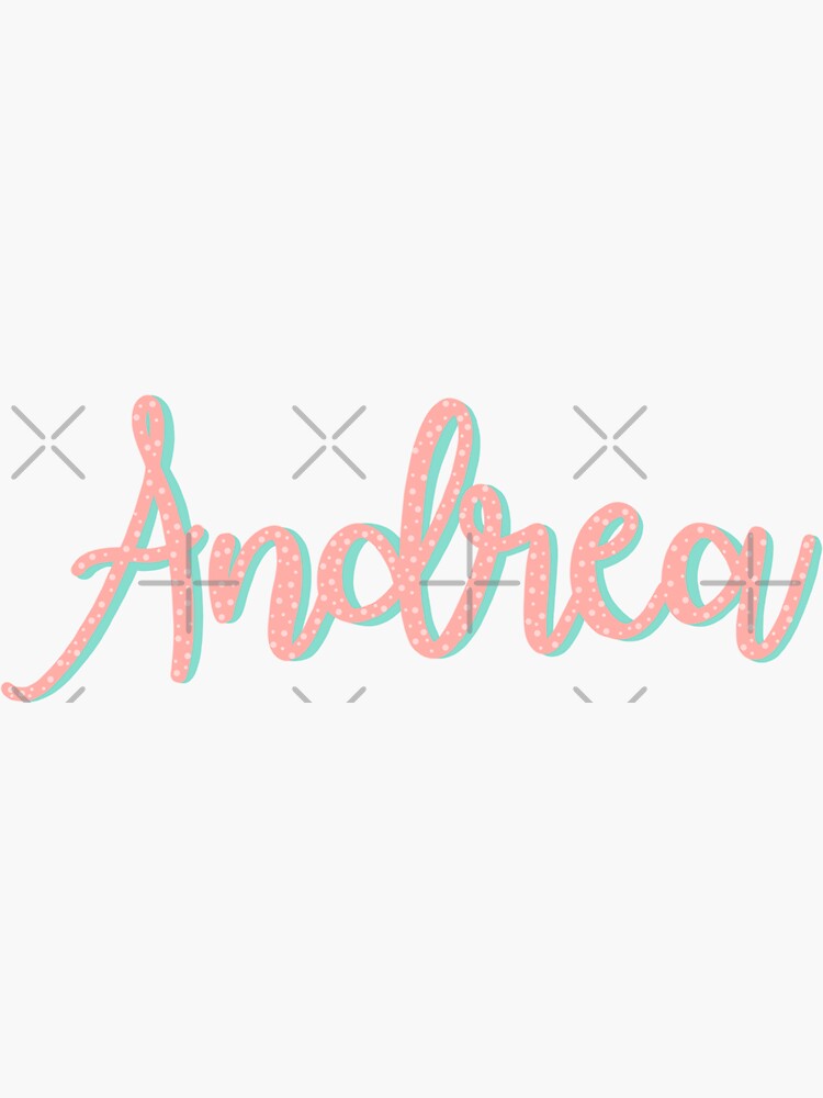 "Andrea" Sticker for Sale by unumcornu | Redbubble