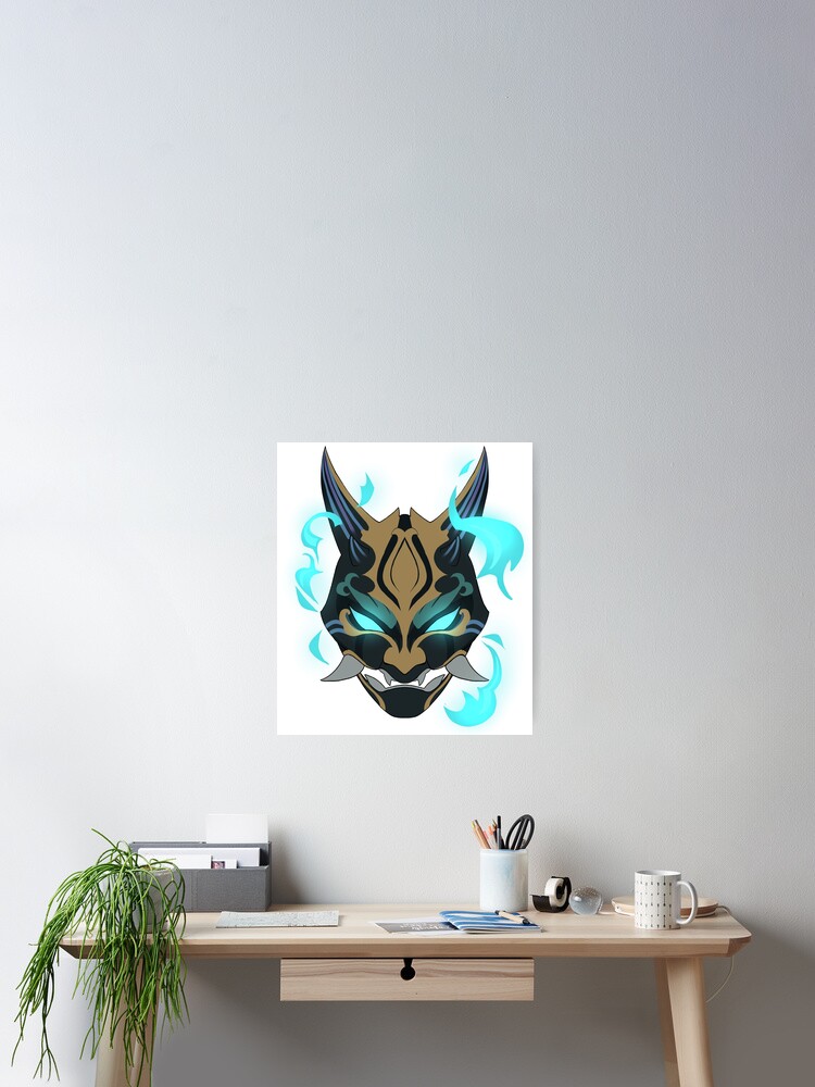 "Xiao Mask from Genshin Impact" Poster for Sale by cokettu | Redbubble