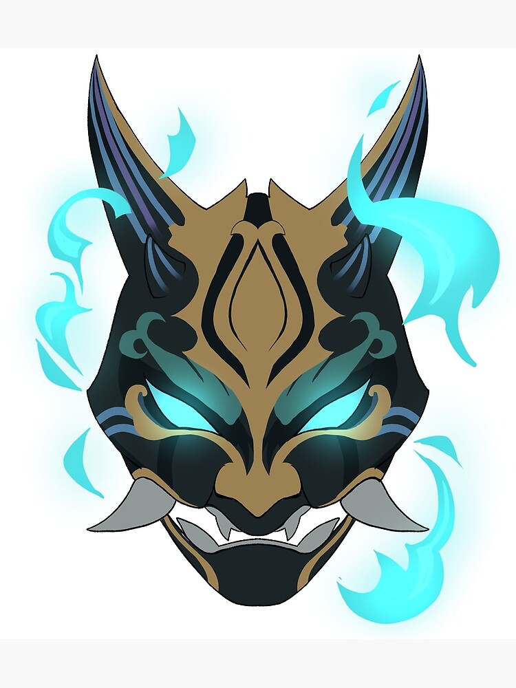 "Xiao Mask from Genshin Impact" Poster for Sale by cokettu | Redbubble