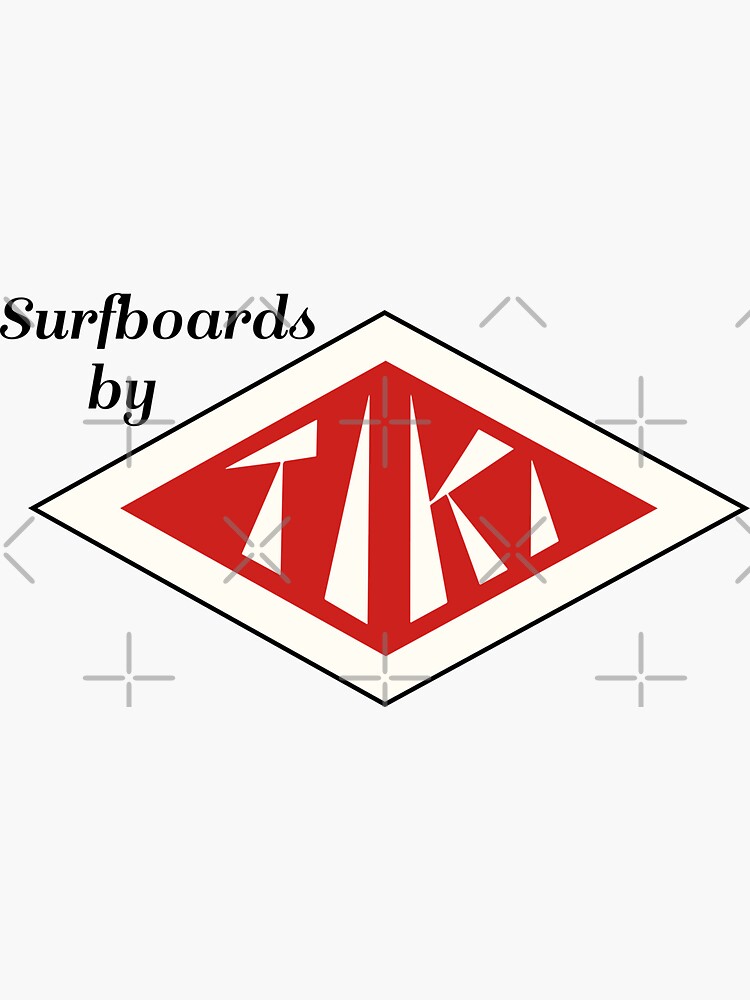 "Surfboards by Tiki" Sticker for Sale by RoadTrain1966 | Redbubble