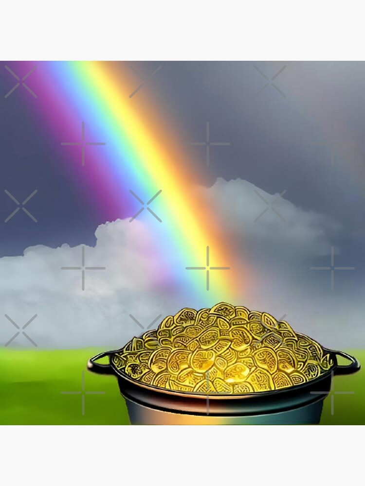 Pot Of Gold At The End Of The Rainbow Premium Matte Vertical Poster ...