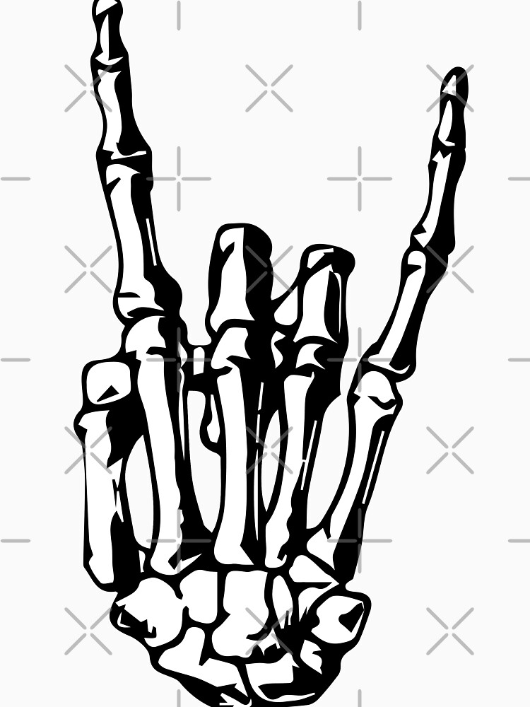 "ROCK ON SKELETON " T-shirt for Sale by penguin898 | Redbubble ...