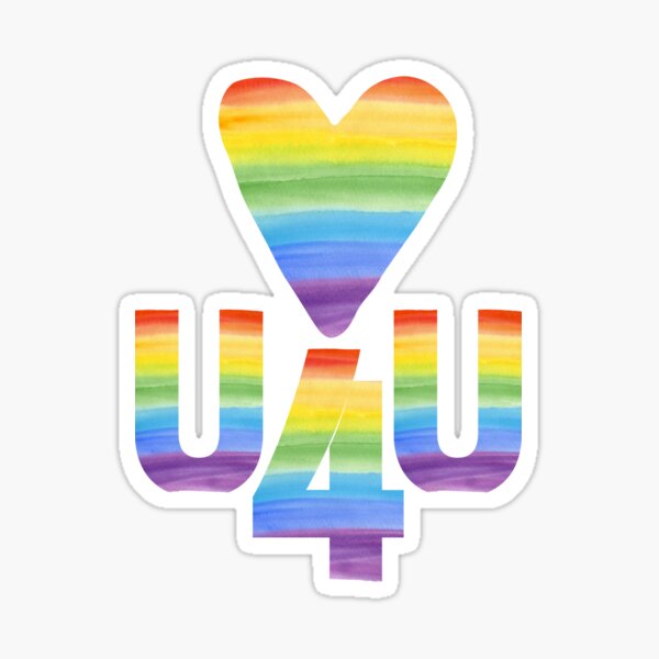 "Pride Love U 4 U" Sticker for Sale by RhondaLily | Redbubble