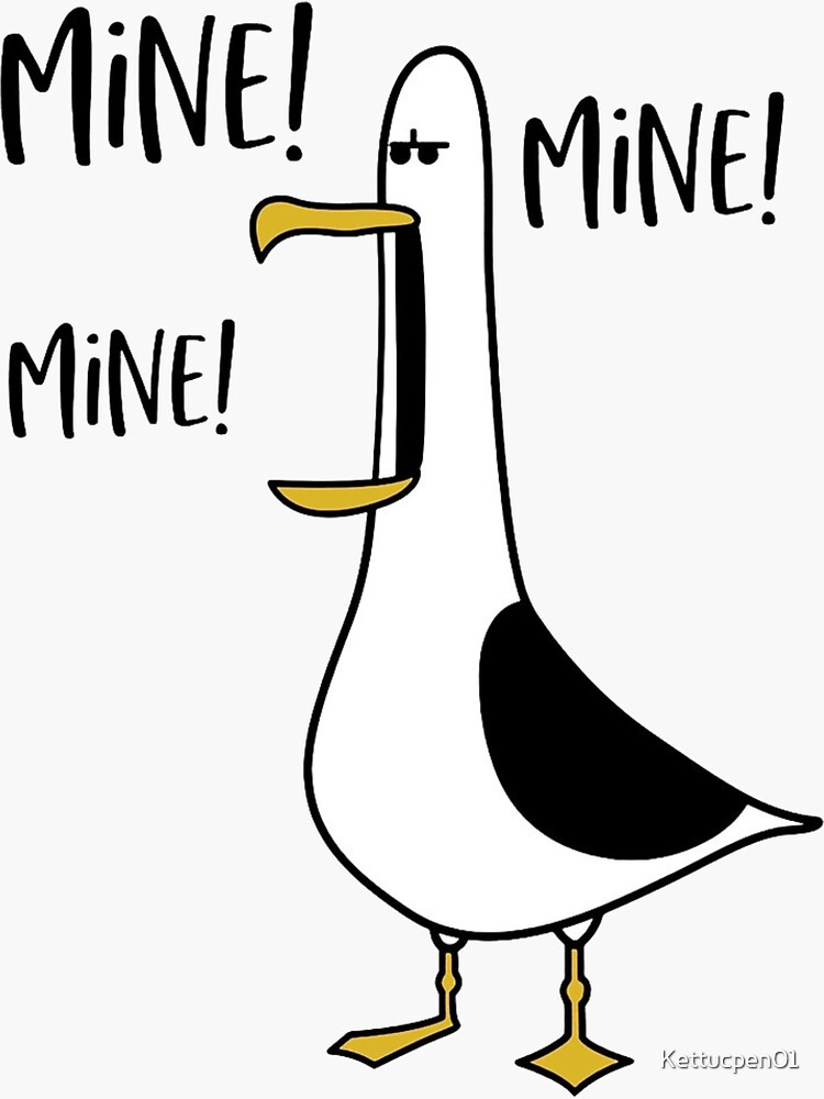 "Mine! Seagulls from Finding Nemo" Sticker for Sale by Kettucpen01 ...