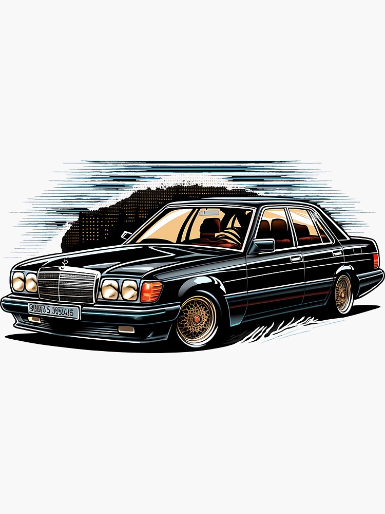 "Mercedes-Benz 500E W124 - Classic Retro Car" Sticker for Sale by ...