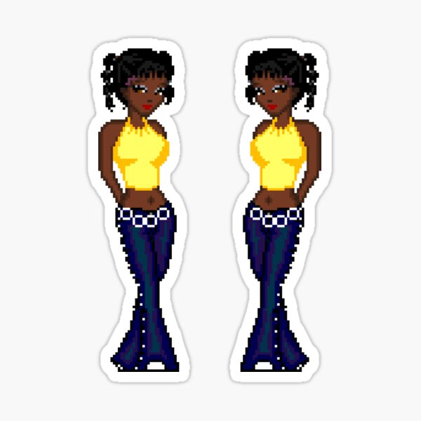 "pixel dollz - mandy " Sticker for Sale by snorturprozac | Redbubble