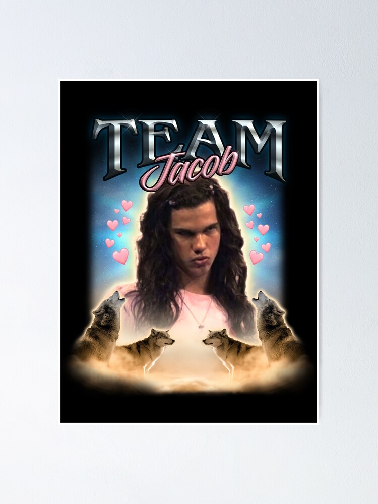 "Team Jacob Cursed Fan Collage" Poster for Sale by snazzyseagull ...