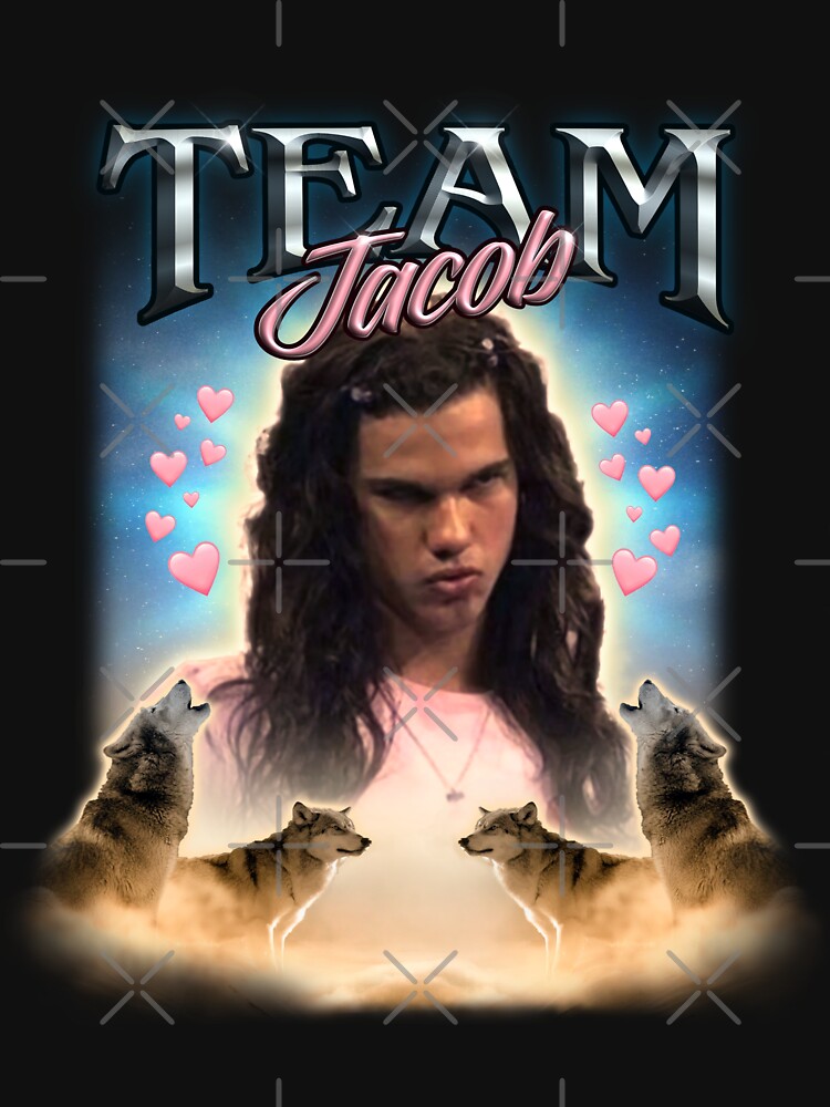 "Team Jacob Twilight Cursed Fan Collage" T-shirt for Sale by ...
