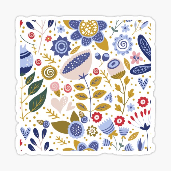 "Beautiful Flower Patterns " Sticker for Sale by Adolphe350 | Redbubble