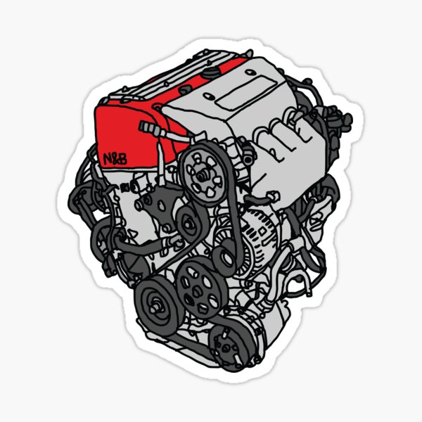 "Honda Civic Type R EP3 K20A Engine" Sticker for Sale by nutandbolt ...