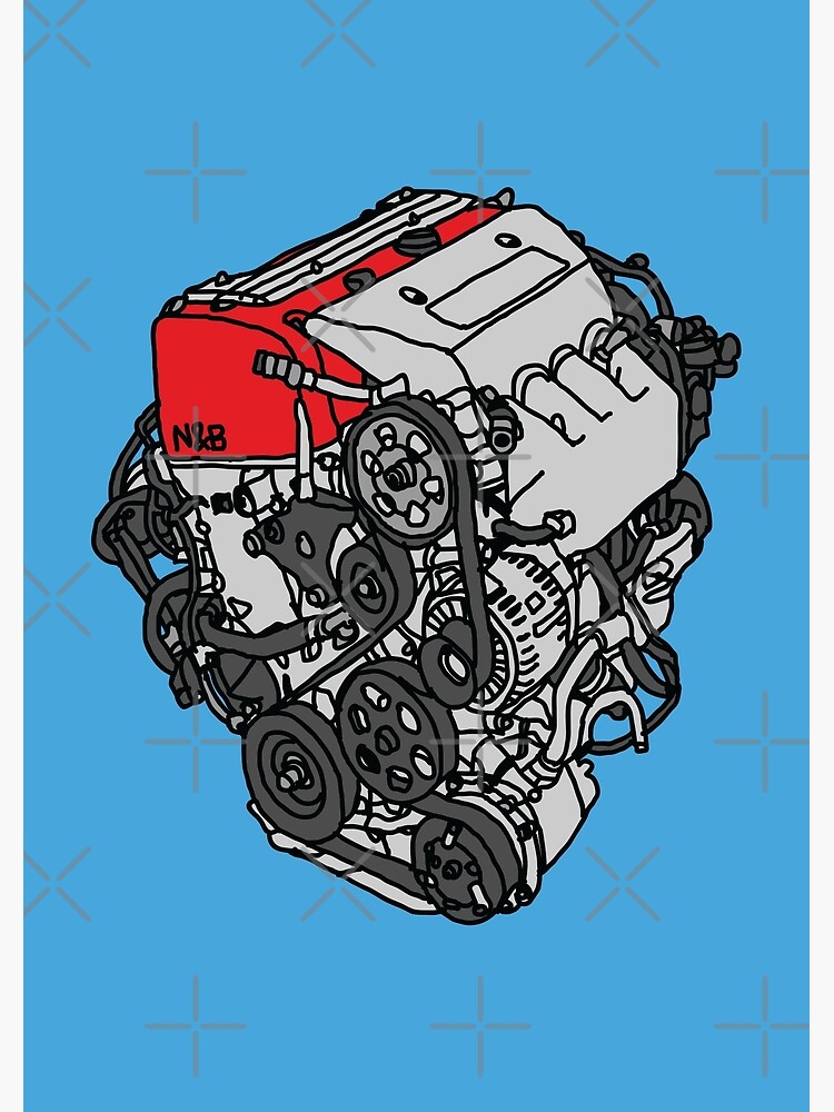 "Honda Civic Type R EP3 K20A Engine" Art Print for Sale by Design by ...