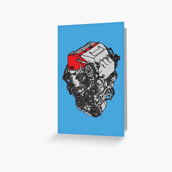 "Honda Civic Type R EP3 K20A Engine" Greeting Card for Sale by ...