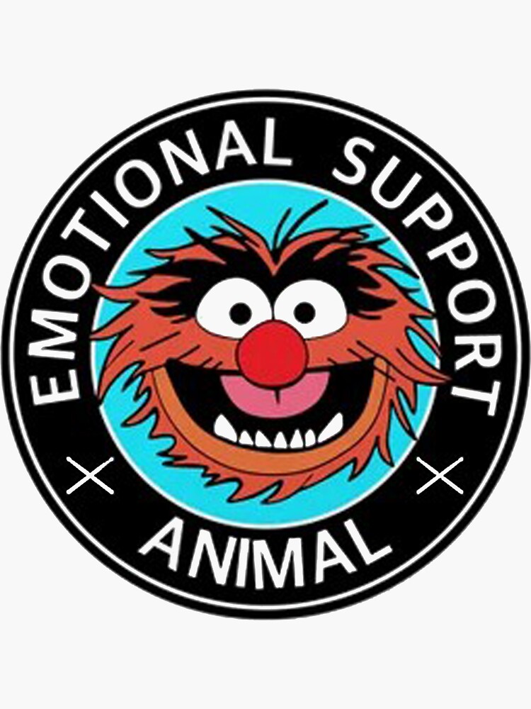"Emotional Support Animal" Sticker for Sale by joneslizard | Redbubble