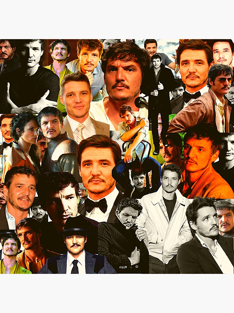 "Pedro Pascal Ultimate Collage Fan Art - Bright Colors Version - Design ...