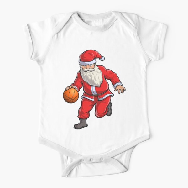 "Basketball Santa Dribble T Shirt Christmas Xmas Ball Sport" Baby One ...