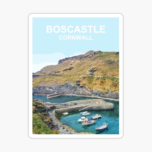 "Boscastle Cornwall. Cornish gift. Kernow fishing harbour. " Sticker for Sale by BarbaraGlebska ...