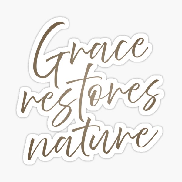 "Grace restores nature v.7" Sticker for Sale by x1brett | Redbubble